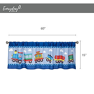 EVERYDAY KIDS Nursery Window Valance - Choo Choo Train