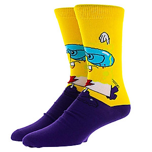 Bioworld Spongebob Squarepants Characters Crew Socks for men 5 pack