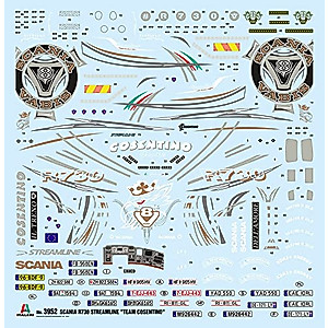 Italeri 3952S - 1:24 Scania R730 Streamline Show Truck, Model Making, Kit, Stand Model Making, Crafts, Hobby, Gluing, Plastic Kit, Detailed, Unisex Adults, Black