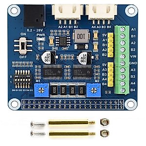 Stepper Motor HAT Drives Two Stepper Motors Up to 1/32 Microstepping for Raspberry Pi Zero/Zero W/Zero WH/2B/3B/3B+/4B/5 for Use 3D Printer etc @XYGStudy
