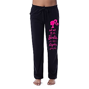 Barbie Womens' All Around The World Languages Title Sleep Pajama Pants (X-Large) Black