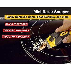 Titan 12031 4-Inch Mini Razor Scraper | Includes 1 Extra Heavy-Duty Razor Blade