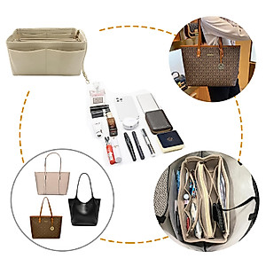 Lmeison Purse Organizer Insert, Bag in Bag Felt Fabric Handbag Organizer, 5 Sizes for Speedy Neverfull