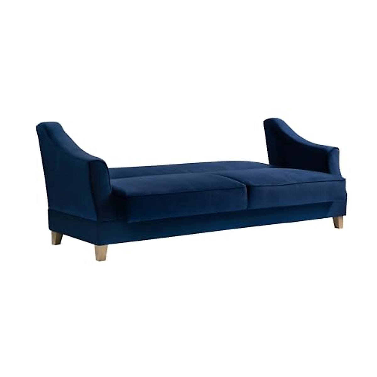 Serta Sophie Navy Velvet Convertible Sofa