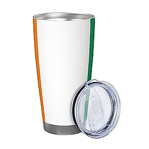 WXZYFP Car cup (single silver rim), can use a straw or drink directly, easy to use.Flag of Cote d'Ivoire