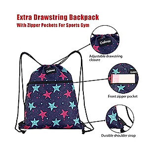 Goloni 21" Women's Large Duffel/Weekender Bag With Shoes Compartment For Travel Sports Bags For Gym Workout Garment Luggage Overnight Bags (Blue Star)