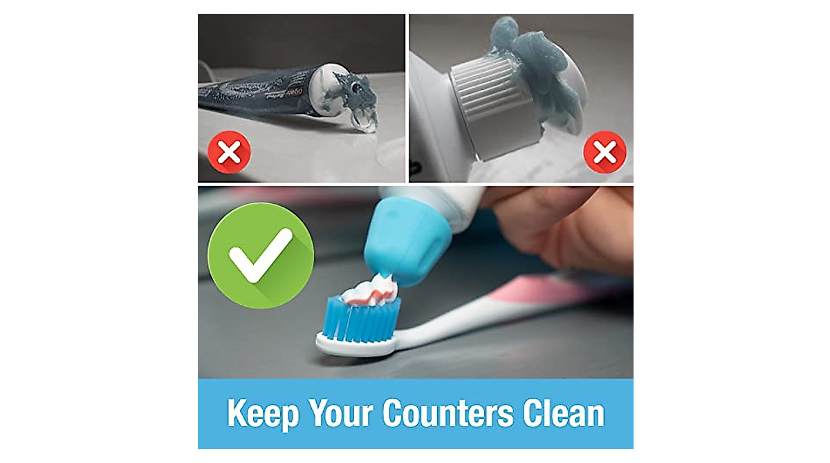 Self Closing Toothpaste Caps 6-Pack by Tilcare - No Waste Dispensers ...