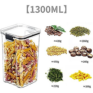 Rvikurc Airtight Food Storage Containers with Lids, Anti Leak Cereal Flour Storage with 4-Side Locks for Solid Food Sugars Soups and Sauces, Freezer-Safe Plastic Pantry Kitchen Organizations