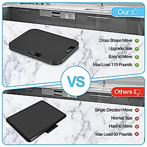 Appliance Slider, Two-Way Appliance Sliding Tray, Kitchen Caddy Countertop Appliance Sliders Coffee Tray with 4 Rolling Wheels for Coffee Maker, Toaster, Air Fryer, Pot, Aid Mixer, Up to 110lbs