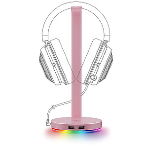 Razer Barracuda X Wireless Gaming & Mobile Headset (PC, Playstation, Switch, Android, iOS) + Base Station V2 Chroma Headphone Headset Stand Holder