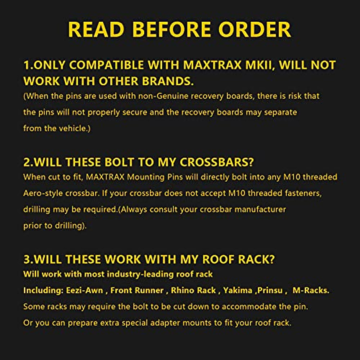 Mounting Pins Fit for MaxTrax MKII Recovery/Traction Boards, Lockable Theftproof Safety Mounting Pins Set, 4 Pack