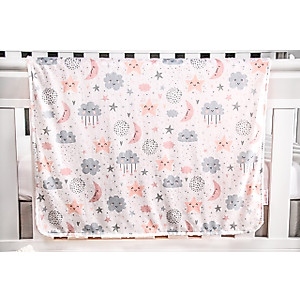 Top Tots Deluxe Minky Baby Blanket - Cloud Bears, 40 x 29 Inch White