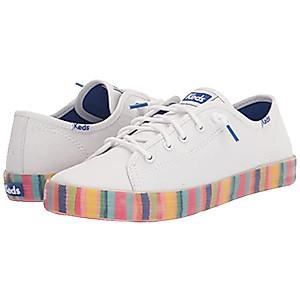 Keds Kickstart Seasonal Sneaker, White/Multi, 13 US Unisex Big Kid