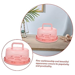 EXQUIMEUBLE portable cake box cupcake carriers cake packing holders refrigerator stand egg container cake carrier with lid and handle muffin pan Portable cupcake containers cupcake Transporter