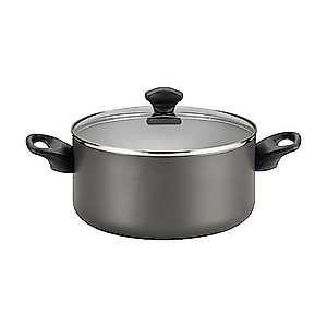 Farberware Dishwasher Safe Nonstick Cookware Pots and Pans Set, 15 Piece, Pewter