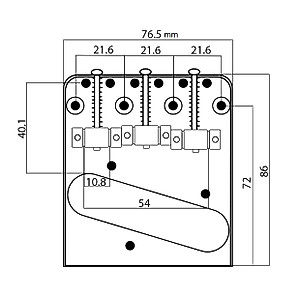 Telecaster Chrome Bridge w/Compensated Brass Saddles & Cut-Down Sides for Fender Tele Guitar