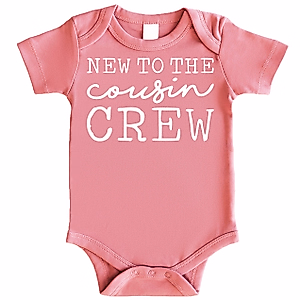 Olive Loves Apple Cousin Crew Cursive T-Shirts and Bodysuits for Baby and Toddler Fun Family Matching Outfits White on Mauve Bodysuit 6 Months