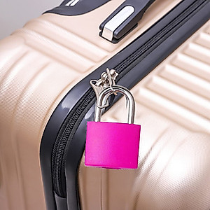 6 Pcs Luggage Locks with Keys, Locker Lock Small Luggage Padlocks, Suitcase Locks Metal Keyed Padlock for School Gym