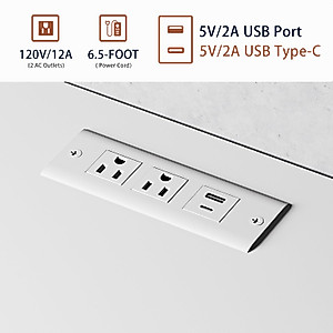 LAKEMID Dresser with Hanging Rack, Cute Wardrobe Dresser with Charging Station and LED Lights, White Dresser with 3 Drawers and 2 Tier Shelves, for Hallway, TV Stand Use