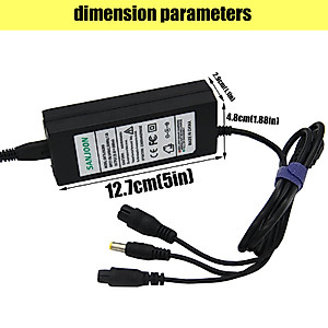 3 in 1 Universal Electric Scooter Charger 29.4V/24V 2A (5.5 * 2.1/2.5mm) 3 Prong 12mm for Razor E100 E200 E300 E125 E150 E500 E175 PR200, E225S E325S MX350, Dirt Quad, Sports Mod, and Pocket Mod