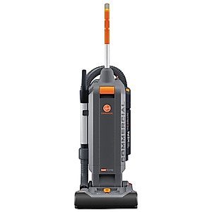 Hoover Commercial Hushtone Vacuum Cleaner with Intellibelt, 13", Orange/Gray