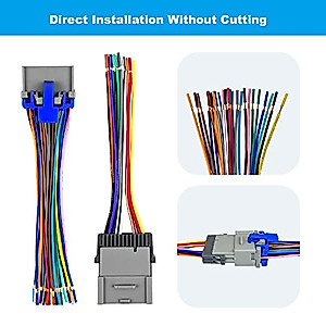 TIKSCIENCE Radio Wiring Harness Male and Female Adapter Fit for GM Chevy Silverado GMC Buick 2003 2004 2005 2006 2007 Stereo Wire Cable Plug Kit