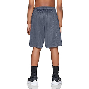 TSLA Boy's Athletic Shorts, Quick Dry Pull On Basketball Running Shorts, Active Sports Workout Gym Shorts, Quick Dri Mesh 1pack Dark Grey, 18