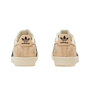 adidas Originals Mens Superstar 82 Classic Low Top Sneaker Shoe, Beige/Black/Core White, 9