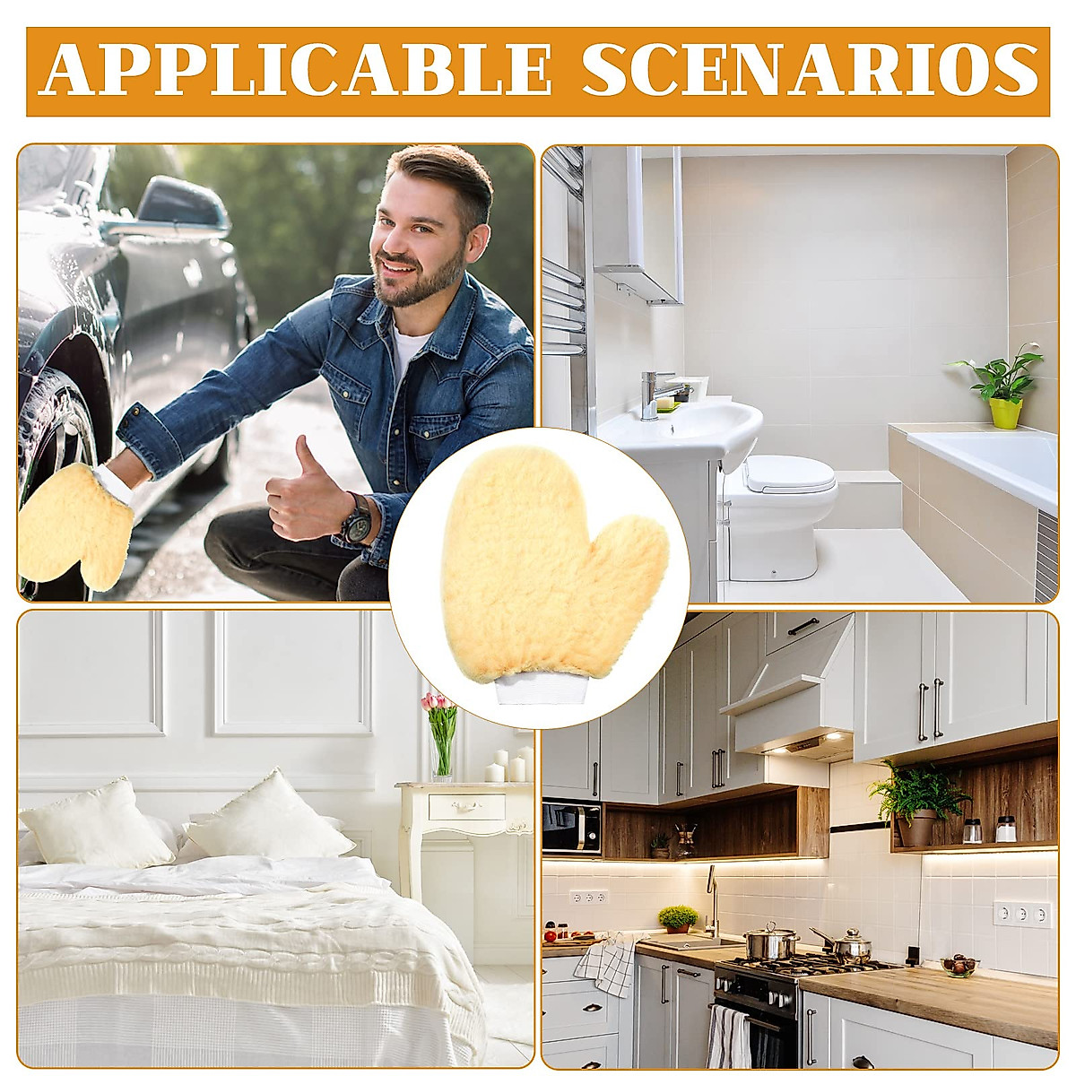 Remerry 12 Pcs Painters Mitt Painting Gloves with Thumb Paint Mitt Cleaning Dusting Mitt for Painters Decorators Glove