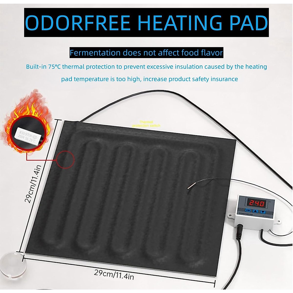 Dough Proofing Box, Versatile Dough Proofer with Precise Temperature Control for Baking & Fermentation for Making Bread, Yogurt, Natto and Handmade Soap