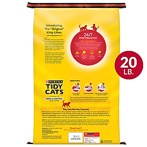 Tidy Cats Purina Non Clumping Cat Litter, 24/7 Performance Multi Cat Litter - 20 lb. Bag