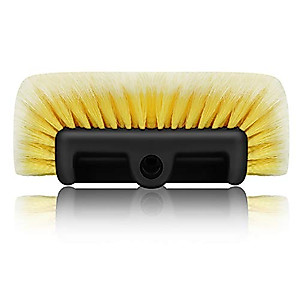 MOFEEZ 10" Car Wash Brush with Soft Detailing Bristle, Flow-Thru Dip Brush for Car Boat RV Camper Truck Washing