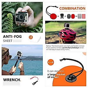 XDaowerrs Upgraded 50 in 1 Action Camera Accessories Kit for GoPro Hero11 10 9 8 7 6 5 4/GoPro Max/GoPro Fusion, Insta360, DJI Osmo Action1/2,Xiaomi Yi, APEMAN, AKASO Campark Action Camera and More