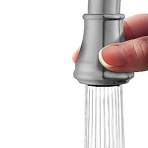 Pfister Glenfield Kitchen Faucet with Side Spray, 2-Handle, High Arc, Stainless Steel Finish, F0364GFS