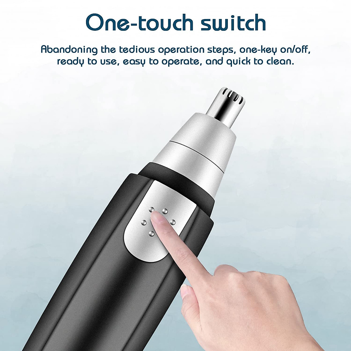 Five Brother Bundles Nose and Ear Hair Trimmer. Portable Electric Professional Painless Eyebrow & Facial Hair Trimmer for Men and Woman. Dual Edge Blades for Easy Cleansing. Black., White (w1)