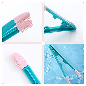 Hperu Dog Eye Booger Remover Dog Tear Stain Remover, Soft Rubber Dog Eye Booger Remover Tear Stain Comb 2Pcs Washable ＆ Reusable No Hurt Dog Face Comb for Kitten Gentle Cleaning Eye