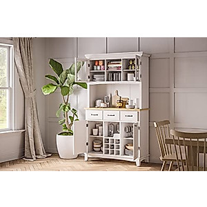 Homestyles sideboards-buffets-credenzas, Server with Hutch, Off White