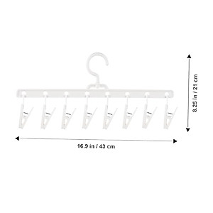 Garneck Windproof Clips Folding Clothes Drying Rack Folding Portable Travel Clip Balloon Lights Mini Socks Holder Windproof Foldable Clip Foldable Clip Drip Hanger Rivets for Fabric White