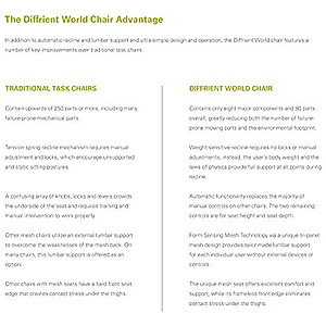 Humanscale Diffrient World Task Chair | Black Pinstrip Mesh Seat and Back | Black Frame, Black Trim | Height-Adjustable Duron Arms | Standard Foam Seat, 3" Carpet Casters, 5" Cylinder