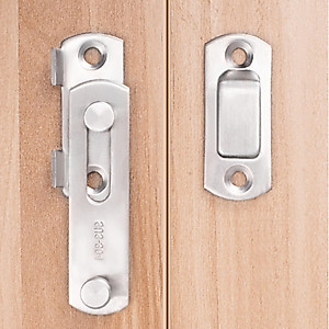 Xisakaca Stainless Steel Gate Flip Latch Lock, 180 Degree Flip Sliding Barn Door Lock, Safe barn Door Locks for Household, Shed, Sliding Doors, Garage, Outdoor Fence