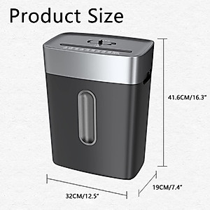 Shredders for Home Office 6-Sheet Cross Cut Shredder Shreds Paper/Credit Card/Staple/Clip Jam Proof Paper Shredder P-4 Security Level (Color : White, Size : 32x19.5x41.6CM)