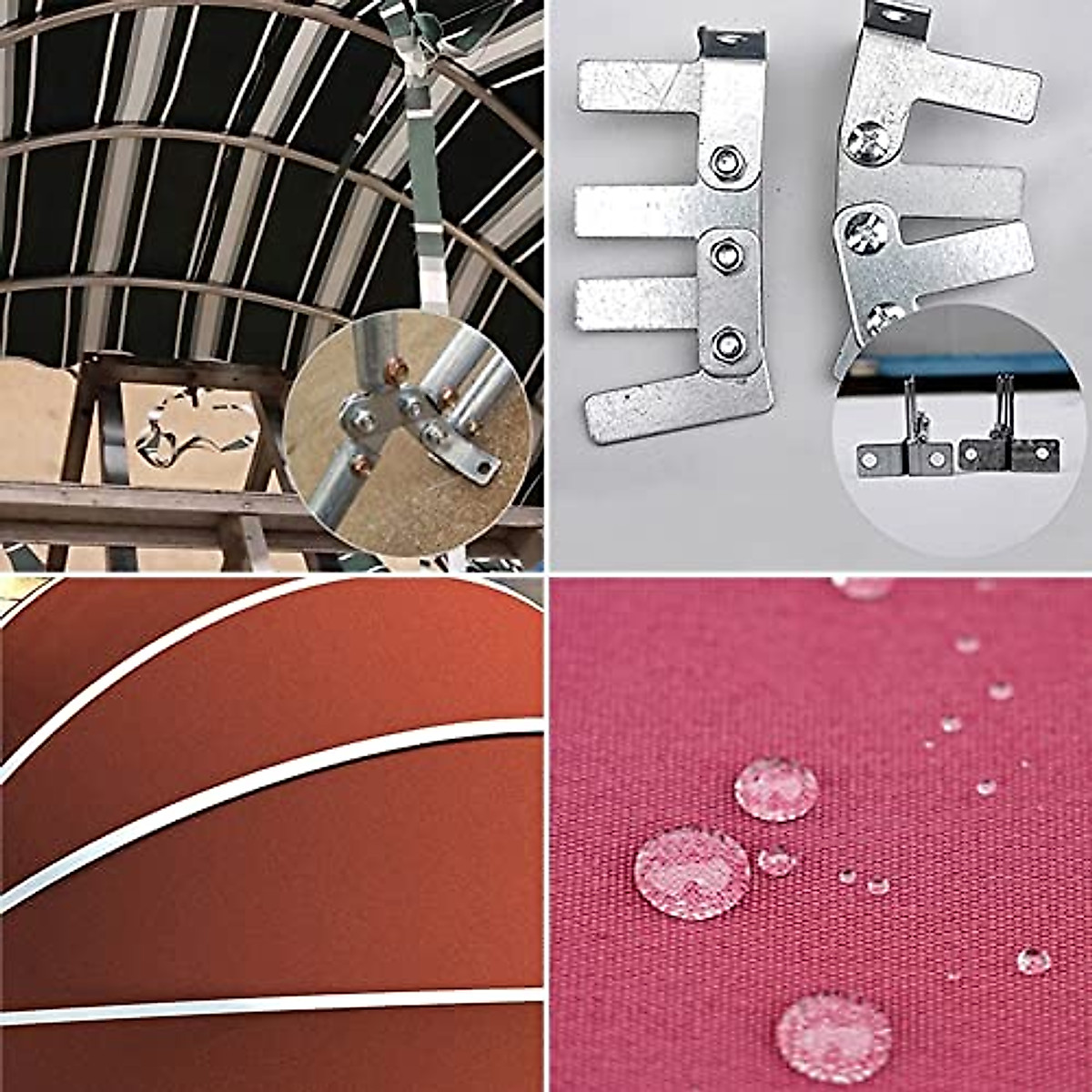 Door Canopy/Entry Awning/Window Awning with Sun Brella Canvas, Foldable Galvanized Bracket, Fully Assembled (Color : Red, Size : 80x60x60cm)