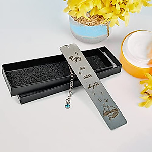 YoeeJob Metal Bookmark Gifts for Women/Men,Inspirational Bookmark with Tassel Gifts for Book Lover, Retirement Book Marker for Coworker Leaving New Job Promotion Christmas