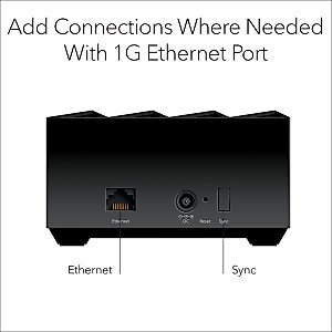 NETGEAR Nighthawk Dual-Band Whole Home Mesh WiFi 6 Add-on Satellite (MS70) – Works with Your Nighthawk MK72 Or MK73 System, Adds up to 1,500 sq. ft. Coverage, AX3000 (Up to 3Gbps)