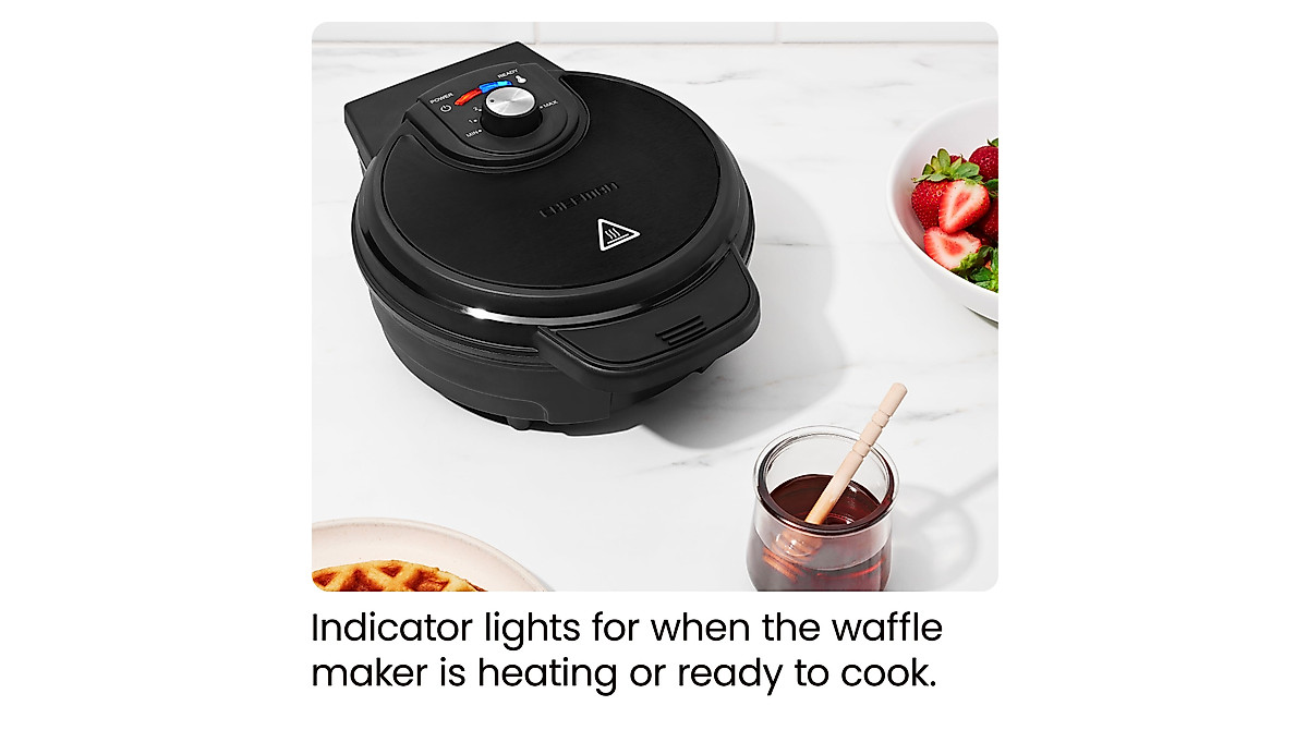 Chefman Anti-Overflow Waffle Maker - Mess-Free Cooking