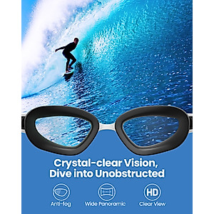 OutdoorMaster Goby Swim Goggles - Anti-fog Swimming Goggles with Lens Interchangeable for Adult Men Women Youth