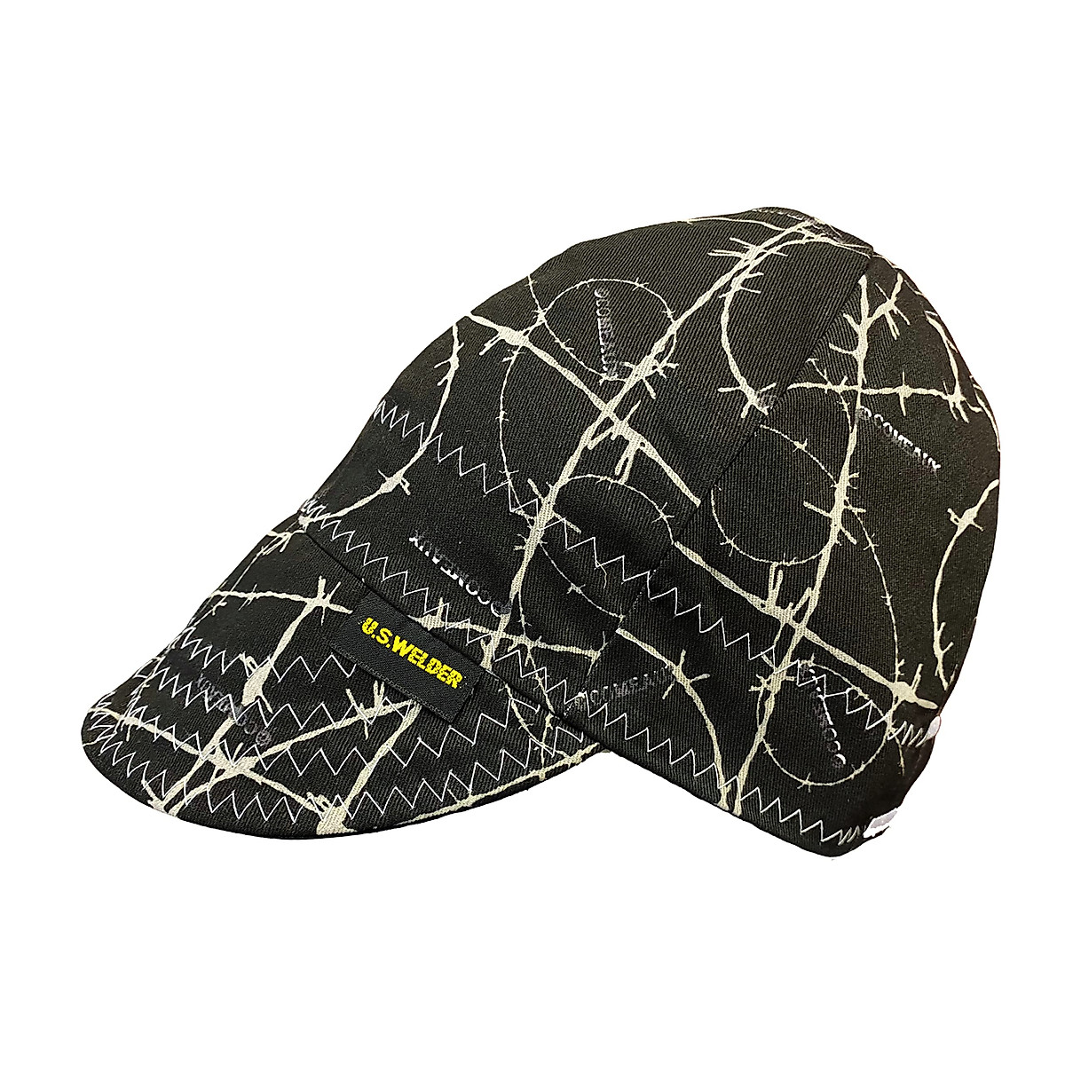 U.S. Welder by Comeaux Supply Welding Cap BLACK BARBED WIRE (7 1/4)