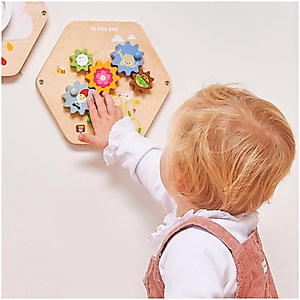 Le Toy Van - Baby Sensory Petilou Shapes Activity Tile | Wooden Educational Montessori Toddler Learning Toy - Suitable for 18+ Months