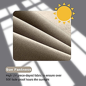 idee-home Outdoor Chair Cushions Set of 2, Waterproof Patio Furniture Cushions with Ties, Thick Outdoor Cushion Seat Cushion Dining Chair Cushions 17" x 16" x 3" Indoor Chair Pads Antique Beige
