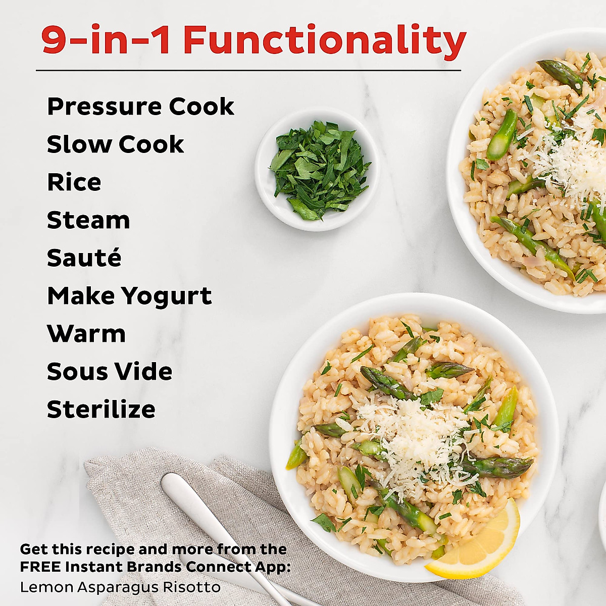 Instant Pot Duo Plus 9-in-1 Electric Pressure Cooker + Ceramic Inner Cooking Pot, 8 Quart